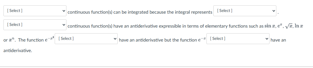 Solved continuous function(s) ﻿can be integrated because the | Chegg.com
