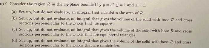 Solved 9 Consider the region R in the xy-plane bounded by | Chegg.com