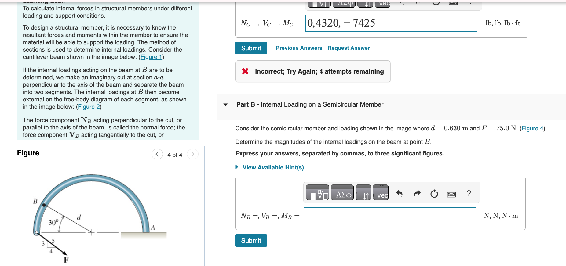 Solved Learning Goal:To calculate internal forces in | Chegg.com