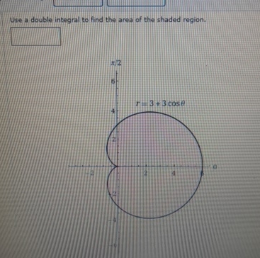 Solved Use a double integral to find the area of the shaded | Chegg.com