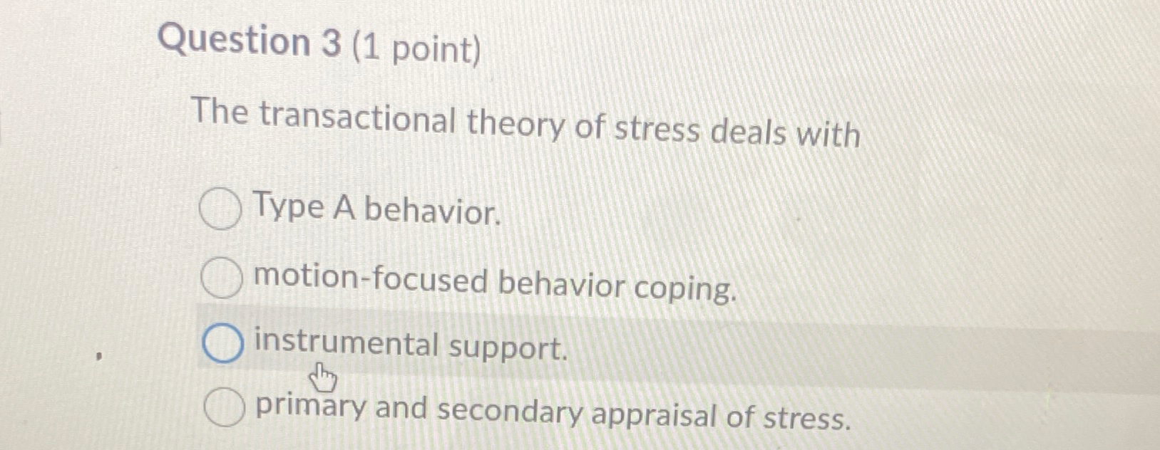 Solved Question 3 (1 ﻿point)The transactional theory of | Chegg.com
