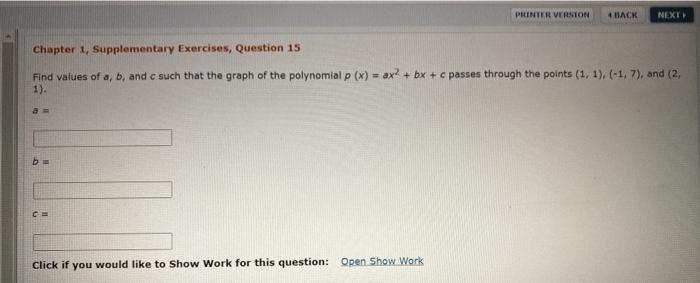 Solved PRINTER VERSION HACK NEXT Chapter 1, Supplementary | Chegg.com