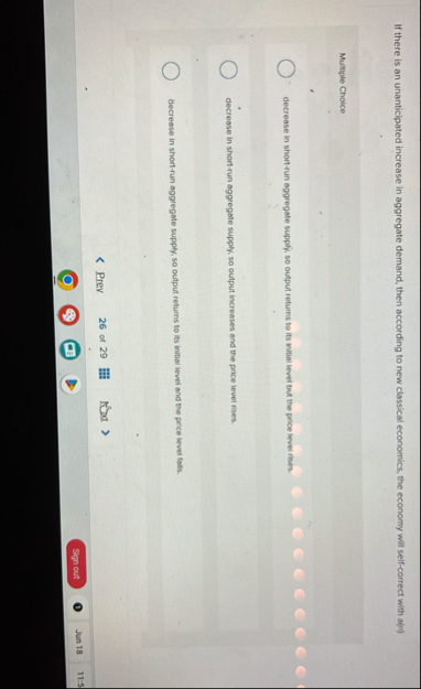 Solved If there is an unanticipated increase in aggregate | Chegg.com