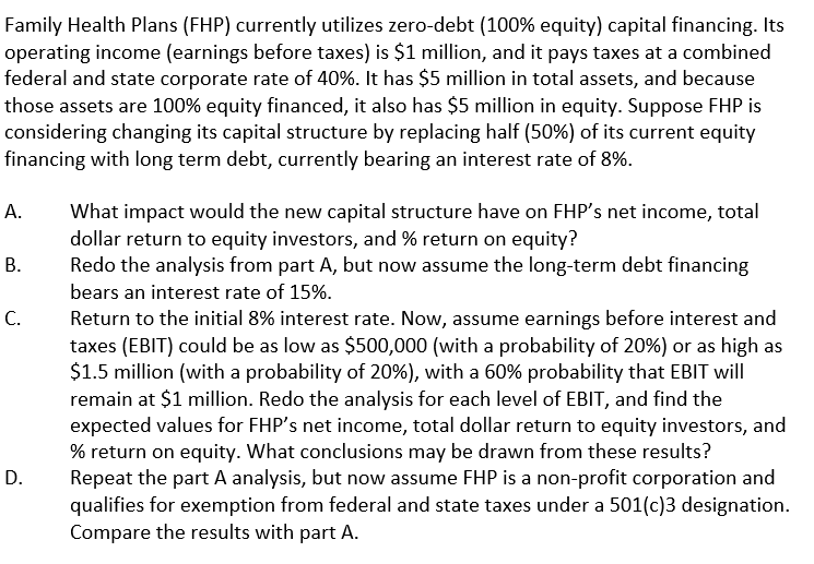 Solved Family Health Plans (FHP) ﻿currently utilizes | Chegg.com