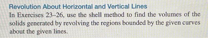 Solved Revolution About Horizontal and Vertical Lines In | Chegg.com