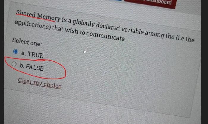 Shared memory is used when the IPC is high and the | Chegg.com