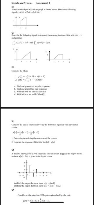 Solved Q4 Consider the caesal filter descrited by the | Chegg.com
