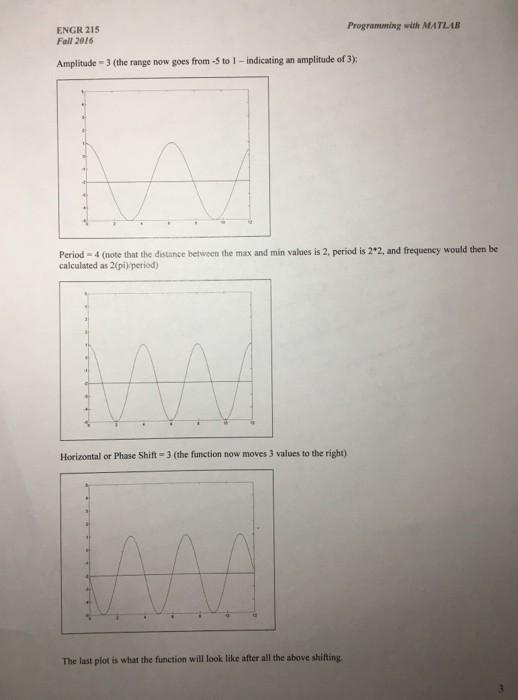 Solved Programming with MATLAR ENGR 215 Fall 2016 | Chegg.com