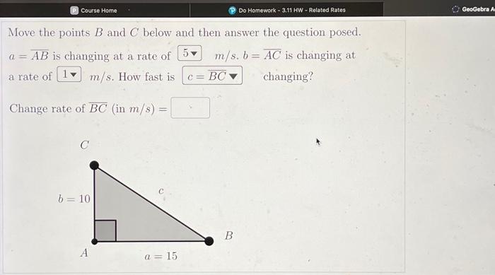 Solved Move the points B and C below and then answer the | Chegg.com