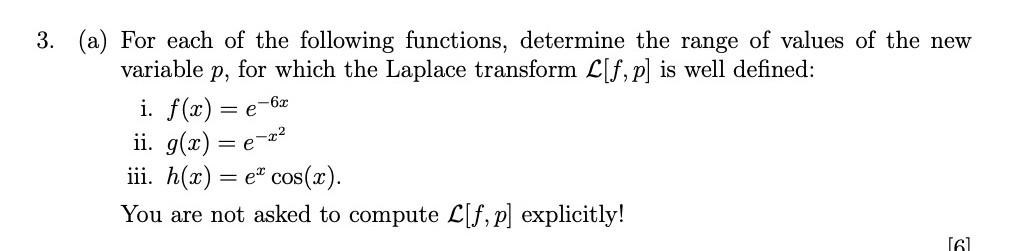 Solved (a) For each of the following functions, determine | Chegg.com