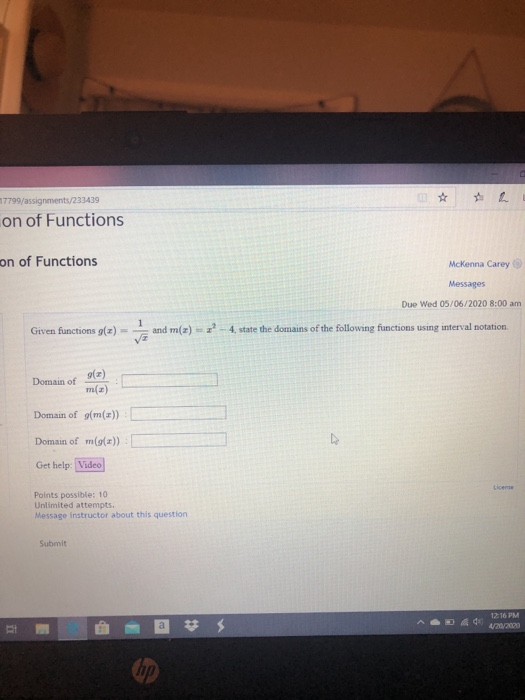 Solved 7799/assignments/233439 on of Functions on of | Chegg.com
