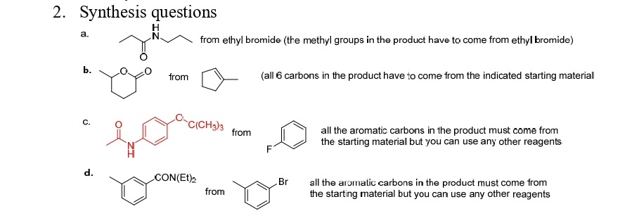 Solved Please solve these synthesis questions step by step? | Chegg.com