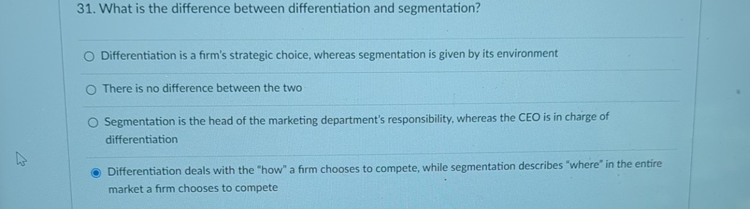 Solved What is the difference between differentiation and | Chegg.com