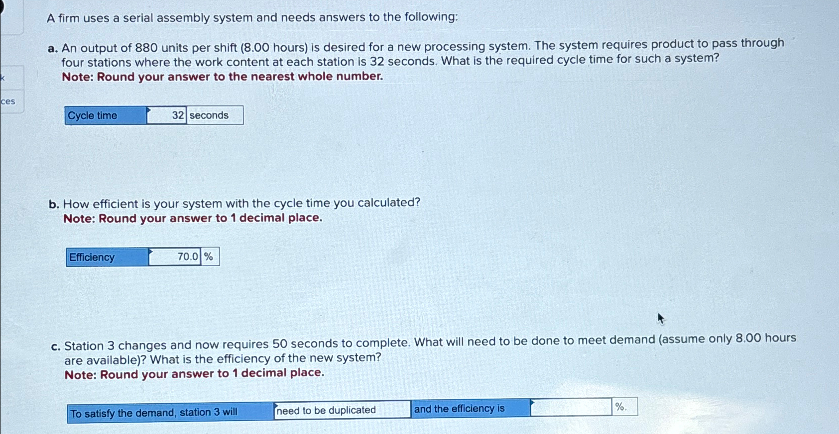 Solved A firm uses a serial assembly system and needs | Chegg.com