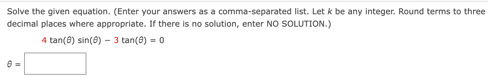 Solved Solve the given equation. (Enter your answers as a | Chegg.com