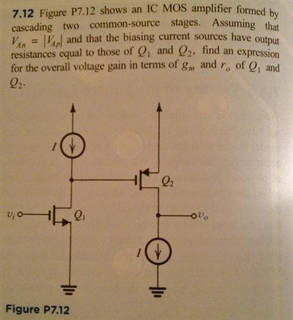 Transistor Q1 in the circuit of Fig. P7.19 is | Chegg.com