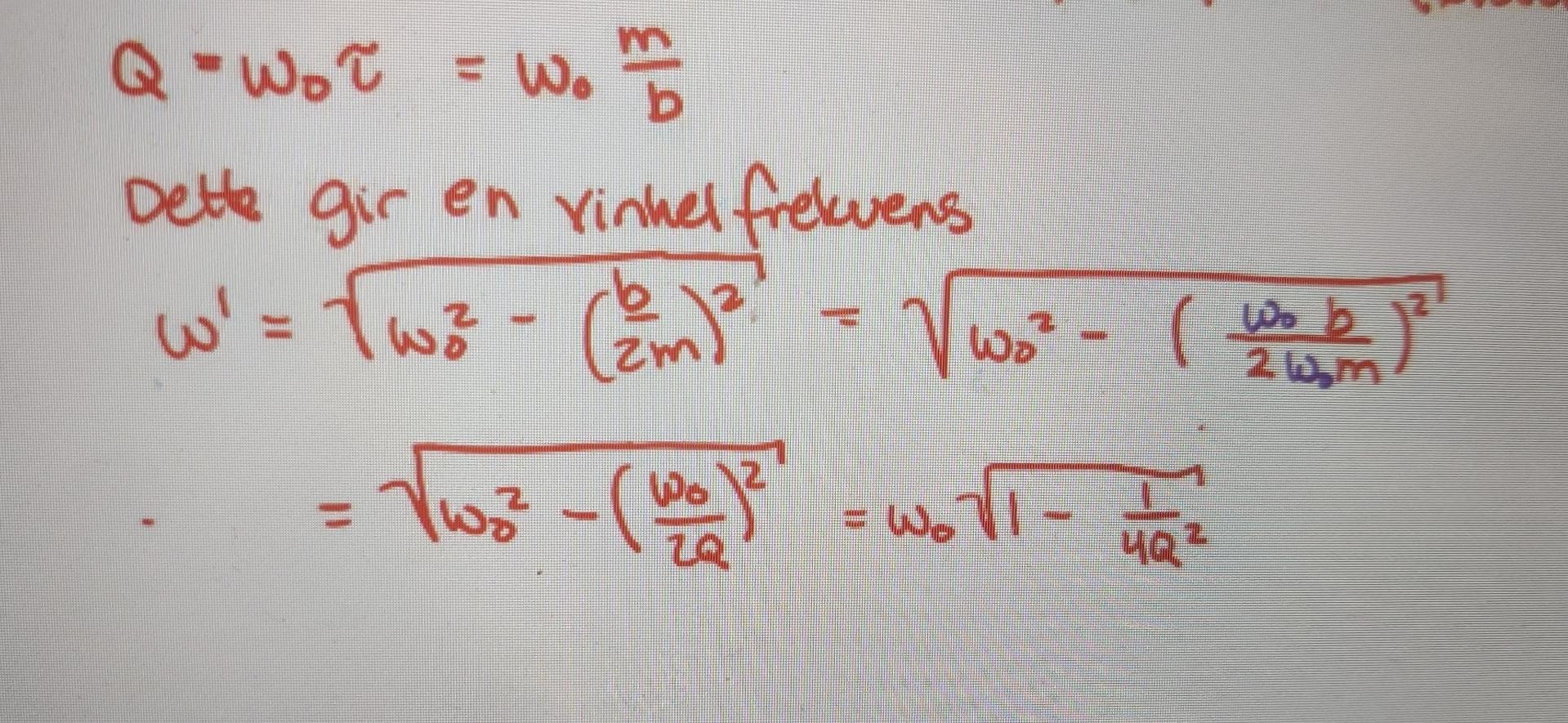 Solved regarding Q-factor formula in physics, can someone | Chegg.com