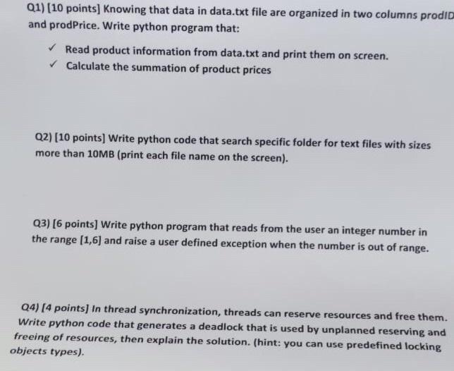 Solved 01) (10 points] Knowing that data in data.txt file | Chegg.com