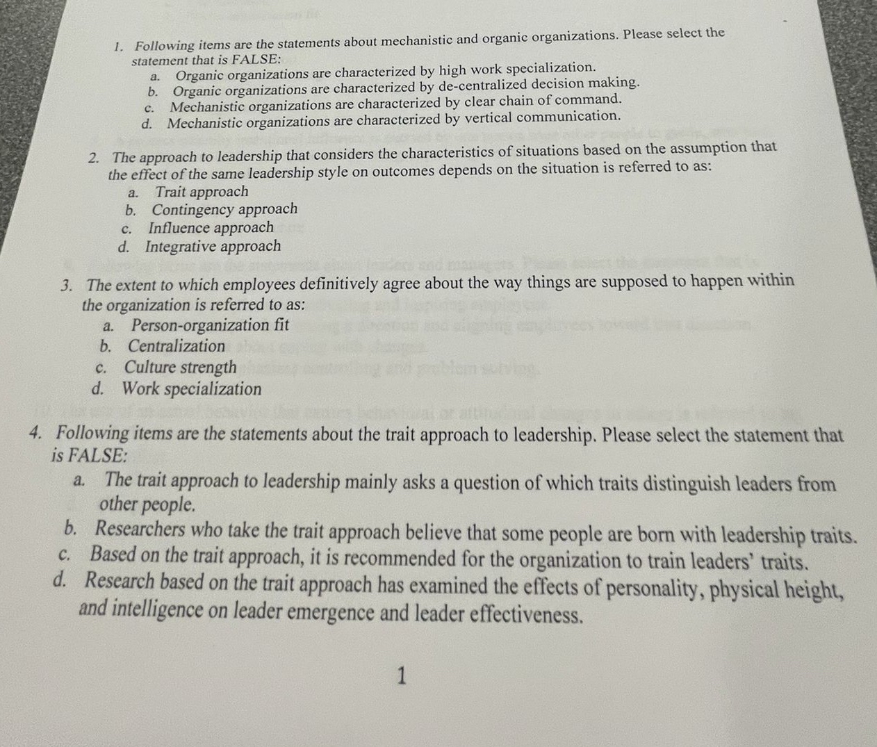 Solved Following items are the statements about mechanistic | Chegg.com