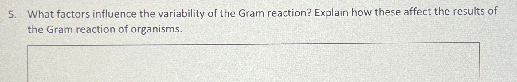 Solved What factors influence the variability of the Gram | Chegg.com