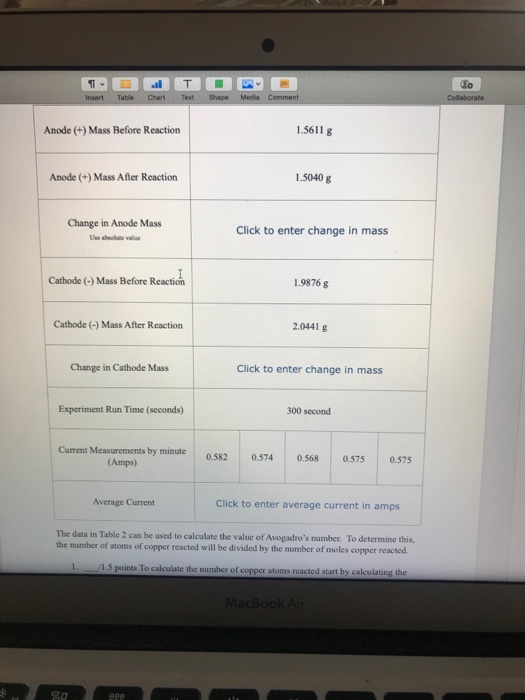 Solved TO TOE co Insert Table Chart Text Shape Media Comment | Chegg.com