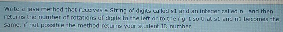 Solved Write a java method that receives a String of digits | Chegg.com
