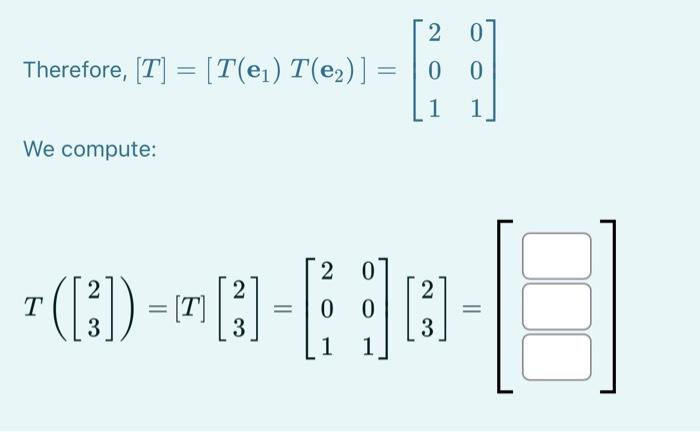 Solved (a) Find the standard matrix [T] of the linear | Chegg.com