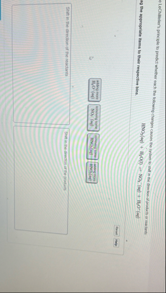 Solved e LeChatelier's principle to predict whether each the | Chegg.com
