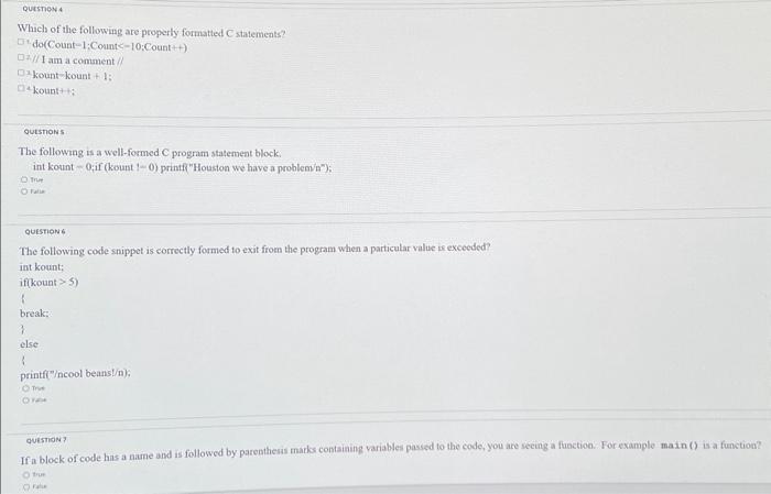 Solved Whach of the following are property formatted C | Chegg.com