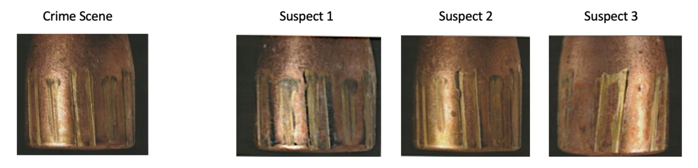Solved Which suspect test fire bullet matches the crime | Chegg.com