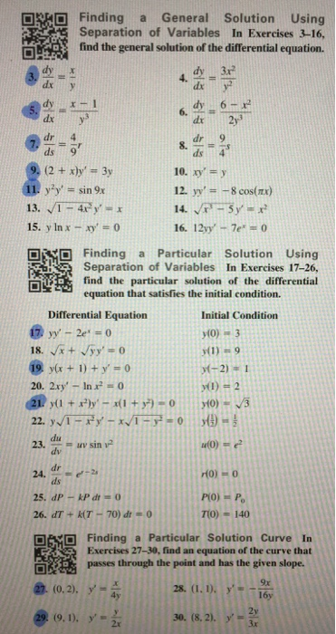 Solved O Finding а General Solution Using Separation of | Chegg.com