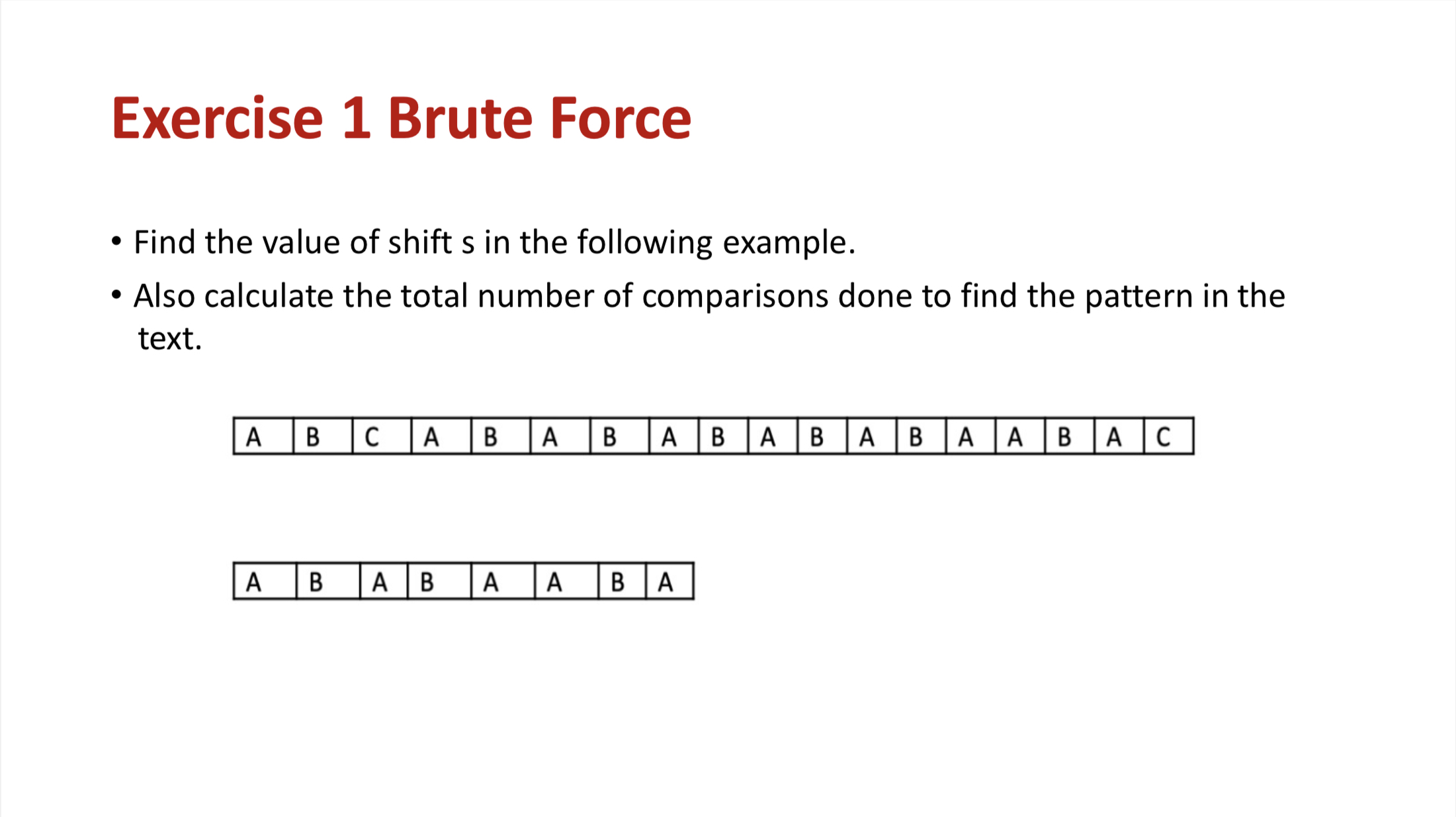 Solved Exercise 1 ﻿Brute ForceFind the value of shift s in | Chegg.com
