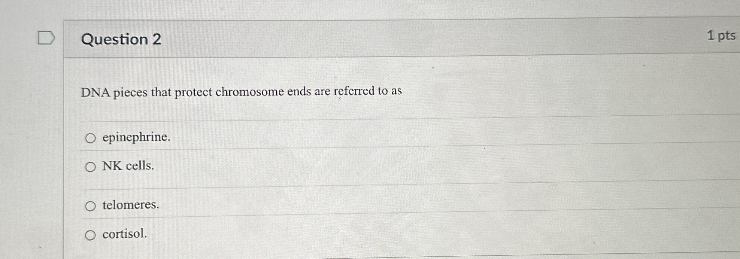Solved Question 21 ﻿ptsDNA pieces that protect chromosome | Chegg.com