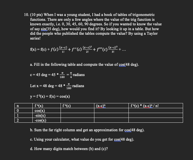 Solved Question 10) ﻿When I was a young student, I had a | Chegg.com