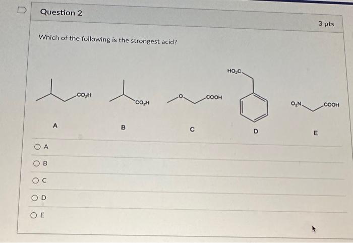 Solved Question 2 3 pts Which of the following is the | Chegg.com