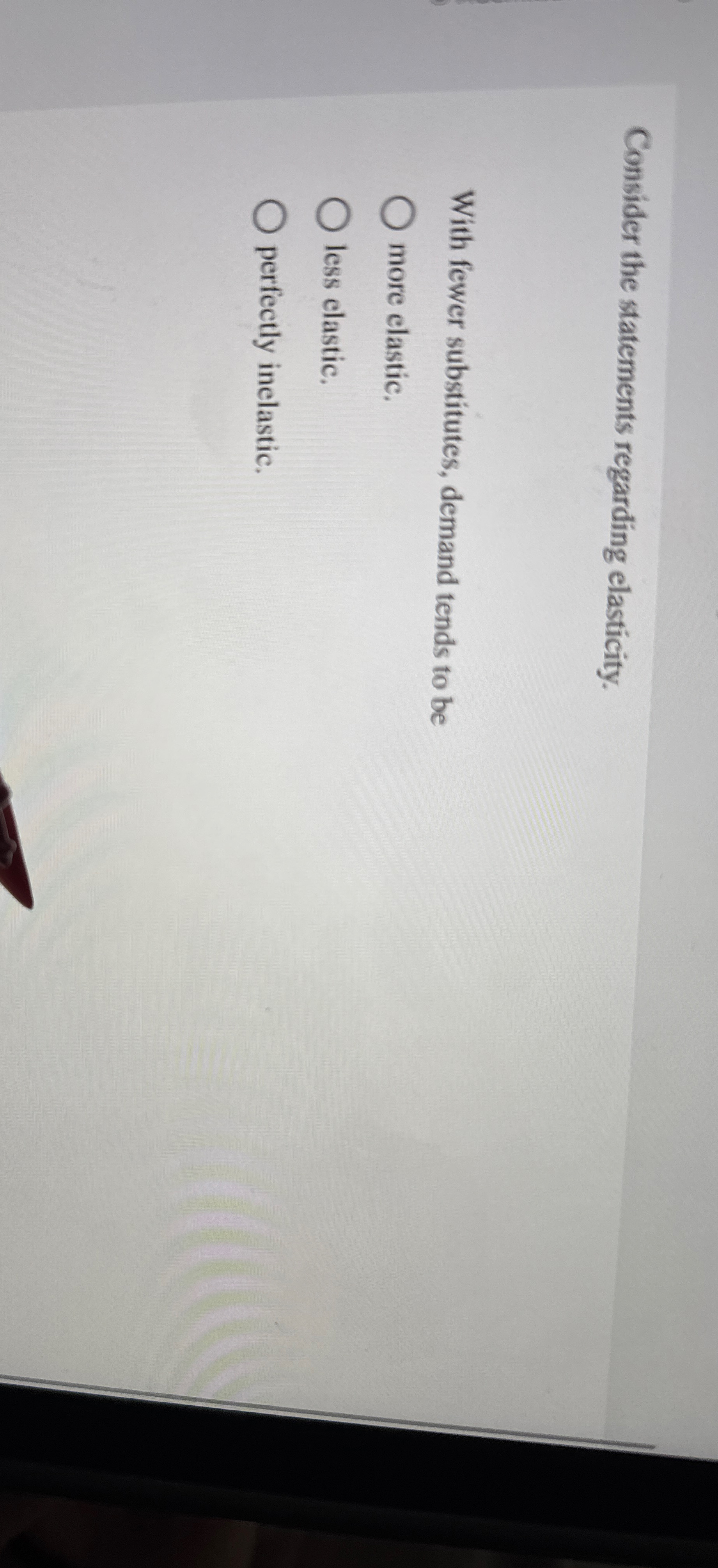 Solved Consider the statements regarding elasticity.With | Chegg.com