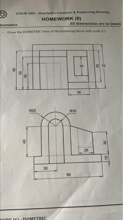 Solved ENGR 1005 - Descriptive Geometry & Engineering | Chegg.com