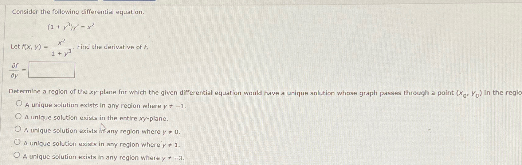 Solved Consider the following differential | Chegg.com