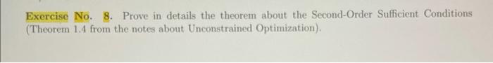 Solved Exercise No. 8. Prove in details the theorem about | Chegg.com