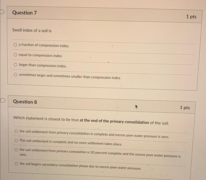 Solved Swell index of a soil is a fraction of compression | Chegg.com