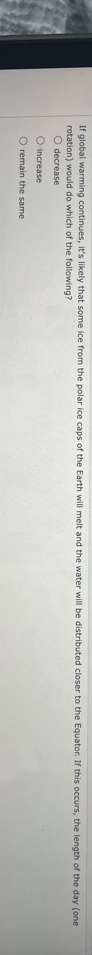 Solved rotation) ﻿would do which of the following? | Chegg.com