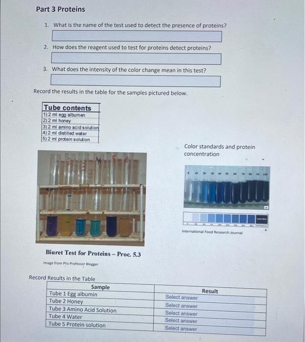 Solved Part 2: Carbohydrates Reducing Sugars Benedicts Test | Chegg.com