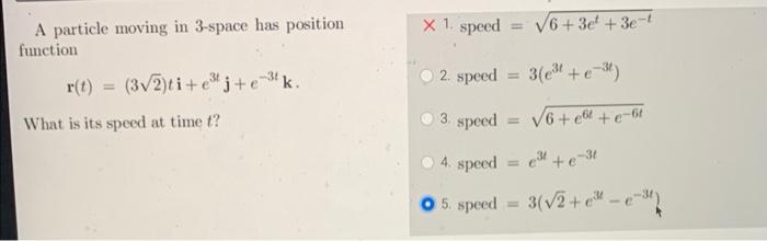 Solved A particle moving in 3-space has position function | Chegg.com