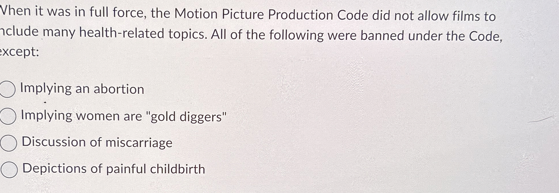 Solved Vhen it was in full force, the Motion Picture | Chegg.com