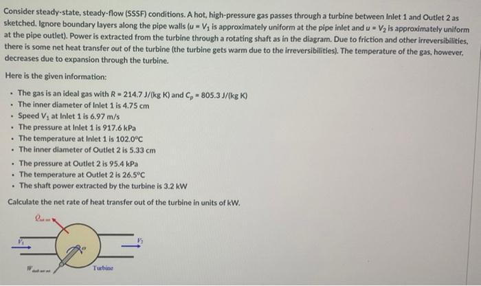 Solved Consider steady-state, steady-flow (SSSF) conditions. | Chegg.com Solved Consider steady-state, steady-flow (SSSF) conditions. | Chegg.com