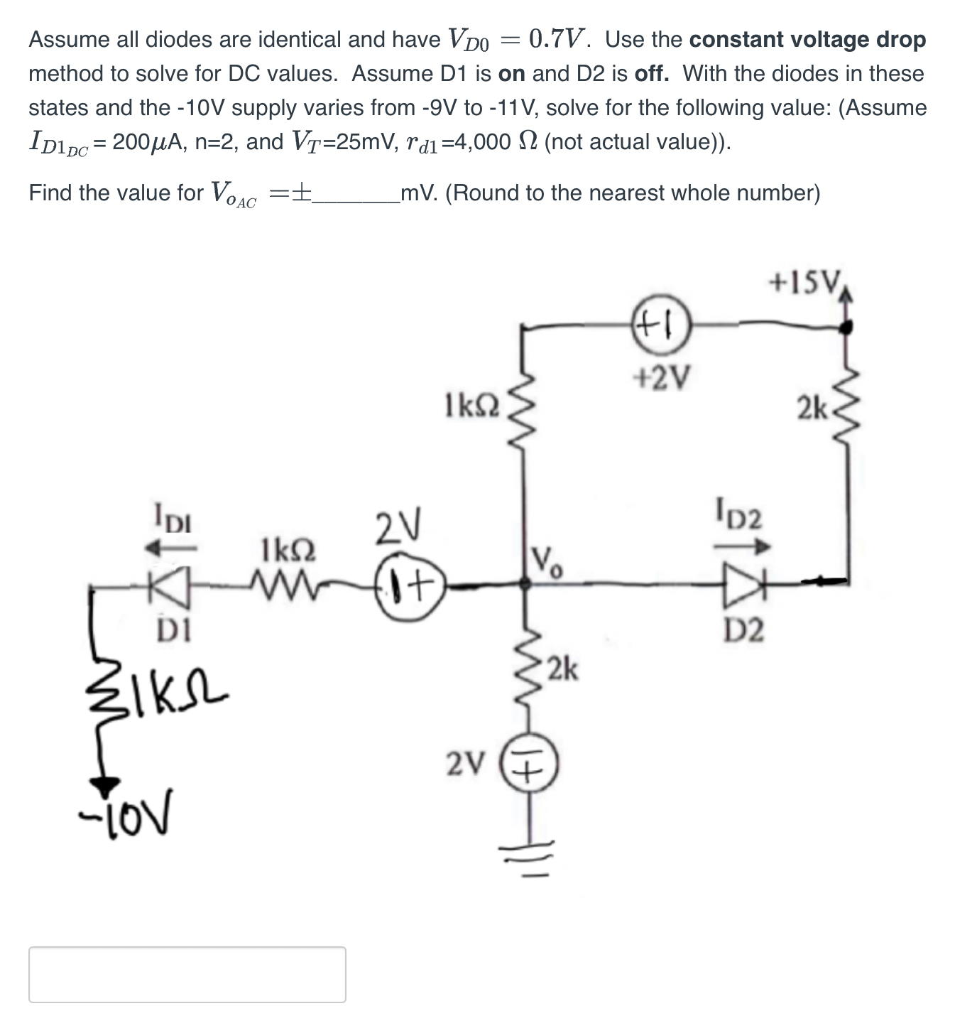 Solved Assume all diodes are identical and have | Chegg.com
