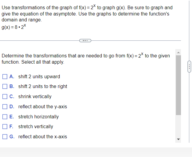 Solved Determine the transformations that are needed to go | Chegg.com