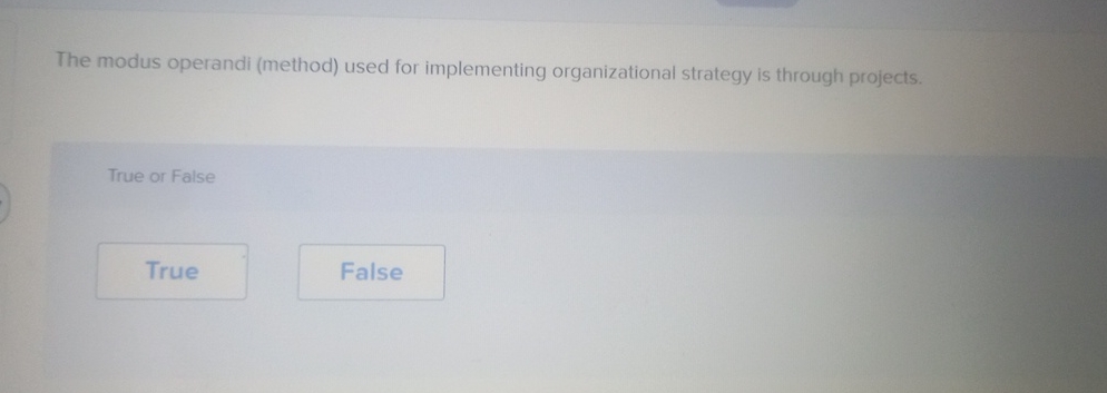 Solved The modus operandi (method) ﻿used for implementing | Chegg.com