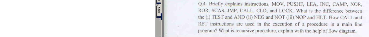 Briefly explains instructions, MOV, PUSHF, LEA, INC, | Chegg.com