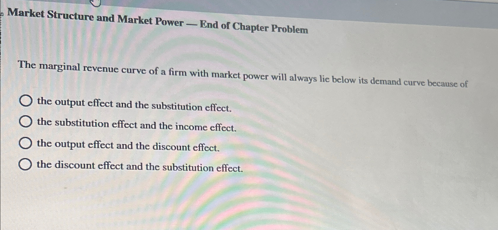 Solved Market Structure and Market Power — ﻿End of Chapter | Chegg.com